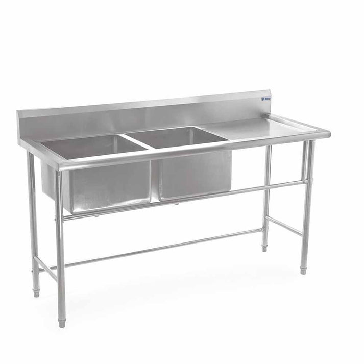MIGSA BN-S07 | Fregadero | Tarja Loza Restaurante | 2 Tarjas | 160 cm ...